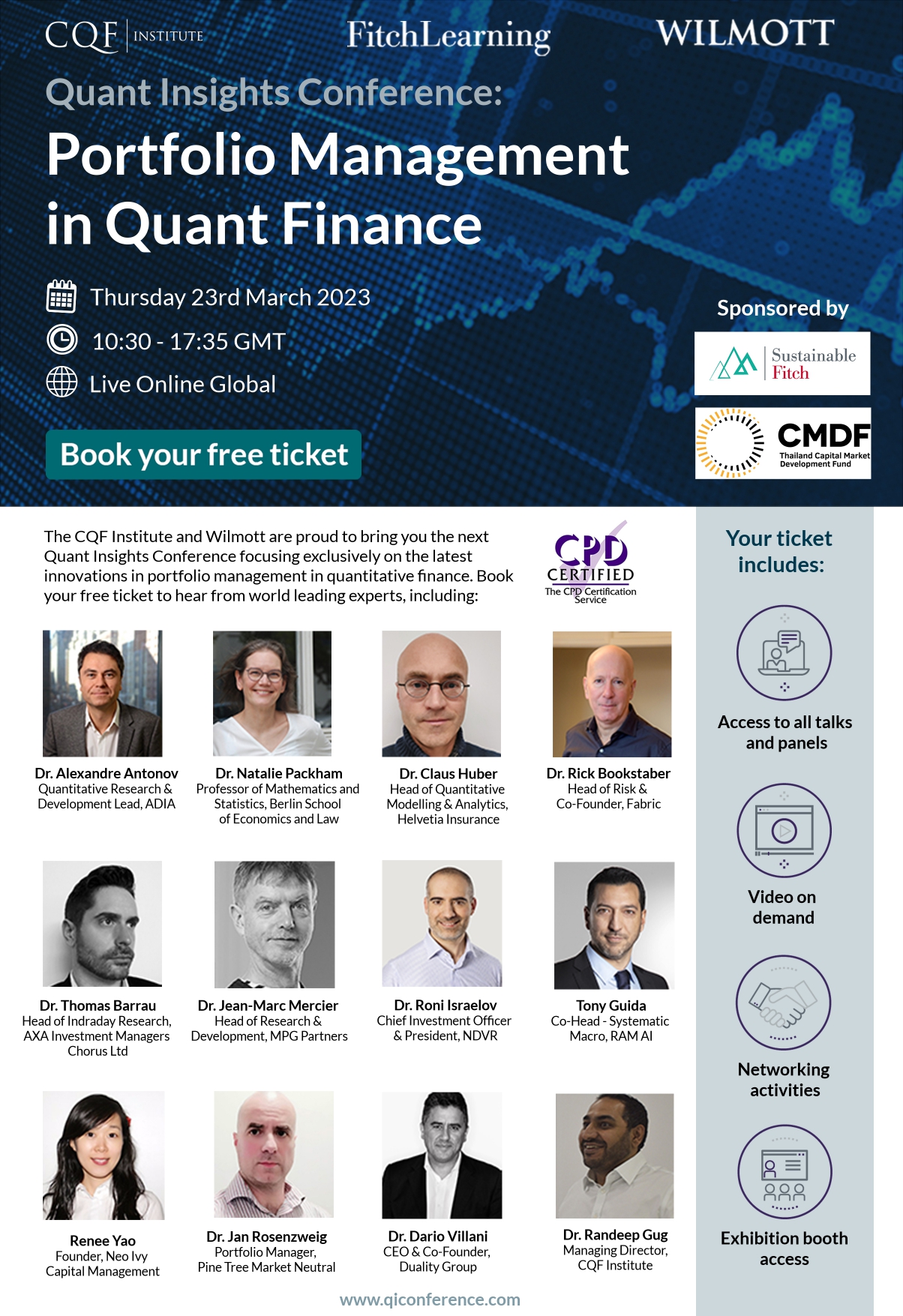 CMDF ขอเชิญผู้ที่สนใจร่วมงานสัมมนาออนไลน์ Quant Insights Conference ...
